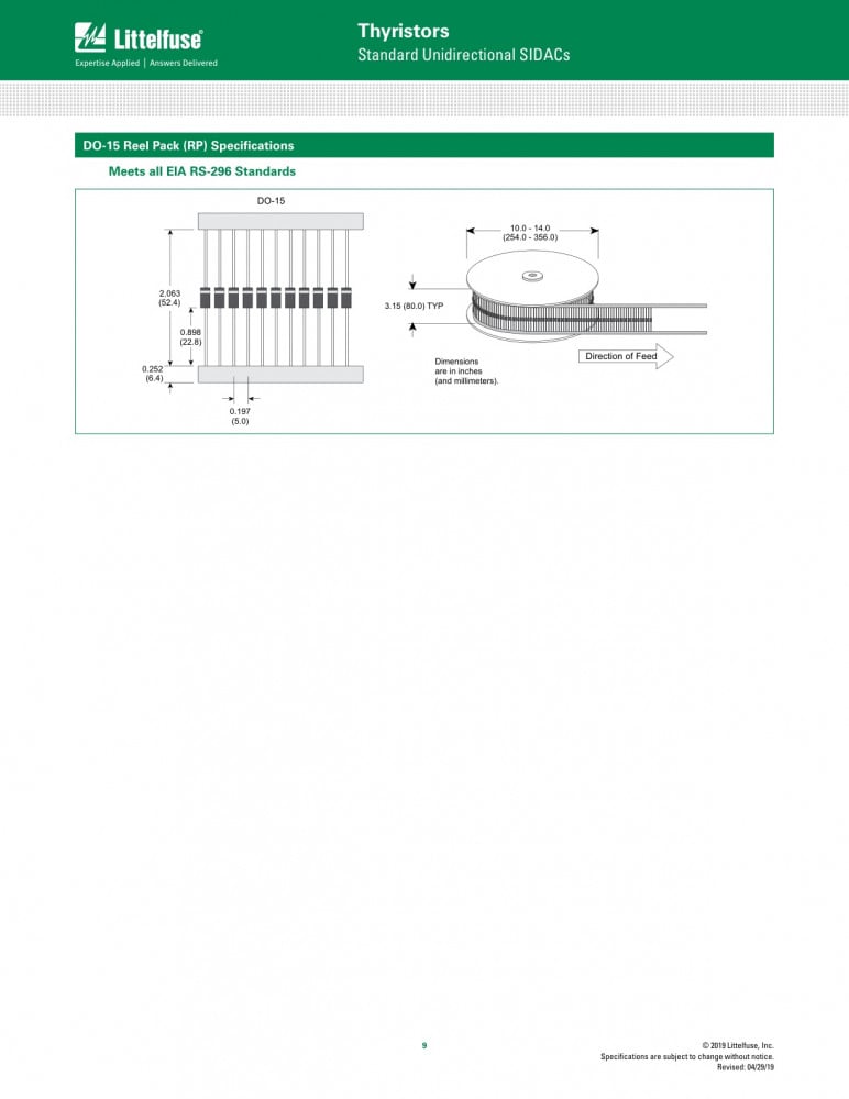 Littelfuse SIDAC datasheet page 9