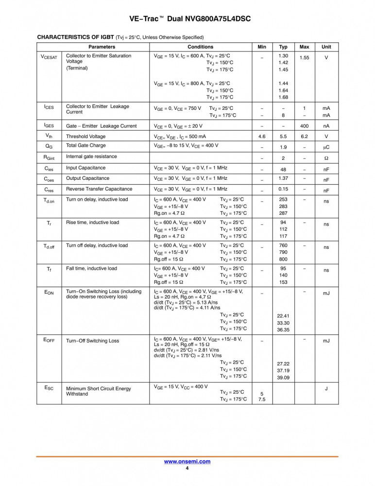 NVG800A75L4DSC datasheet page 4