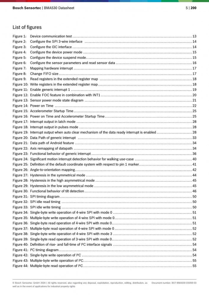 BMA530 datasheet page 5