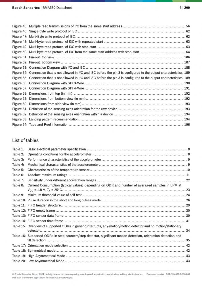BMA530 datasheet page 6