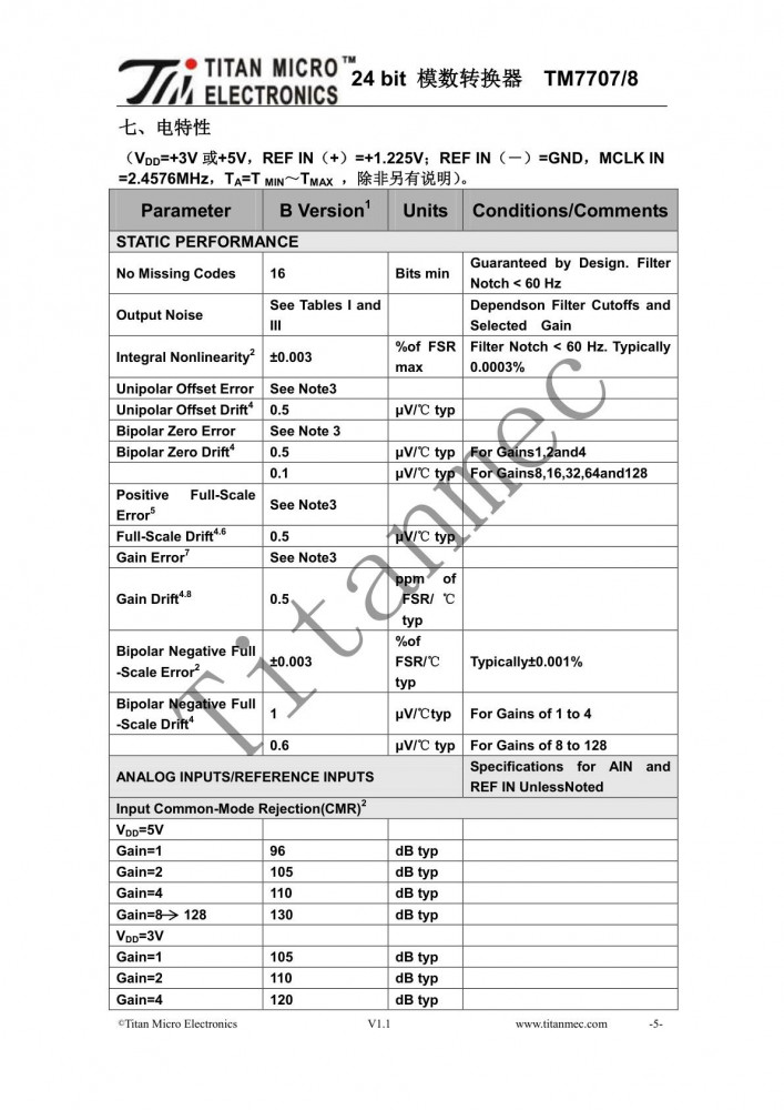 TM7707 datasheet page 5