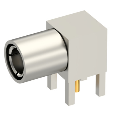 SLB / RIGHT ANGLE PLUG RECEPTACLE FEMALE NICKEL FLOAT MOUNT/BLIND MATE for sale