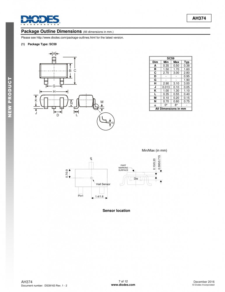 AH374 datasheet page 7