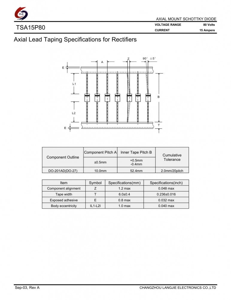 TSA15P80 datasheet page 3