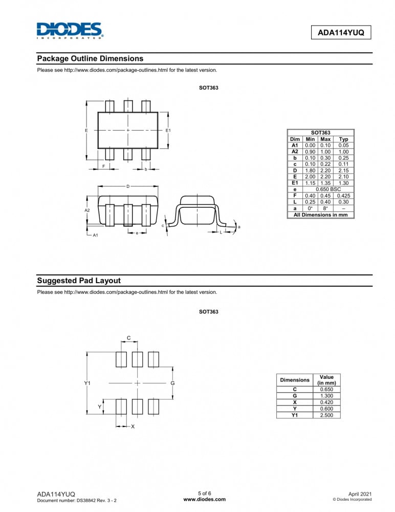 ADA114YUQ-7 datasheet page 5