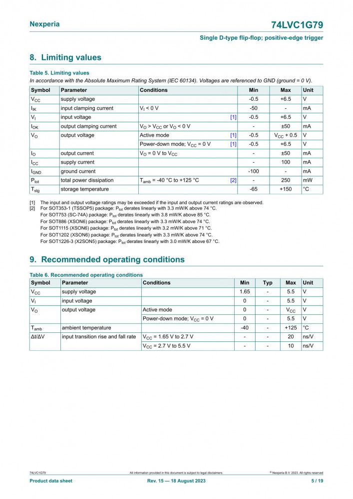 Datasheet page 5