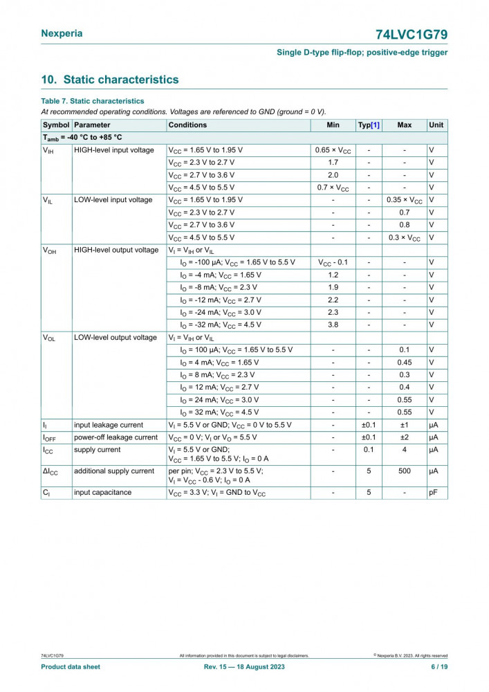 Datasheet page 6