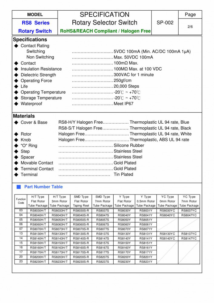 BIWIN RS8 datasheet page 2