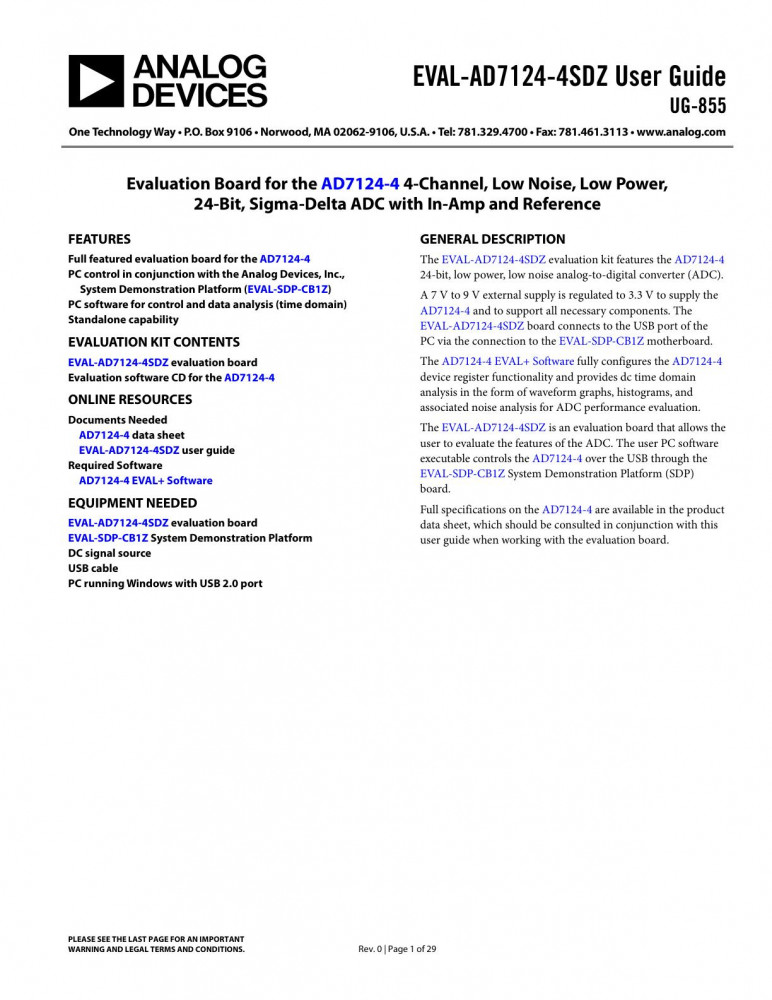 EVAL-AD7124-4SDZ document page 1