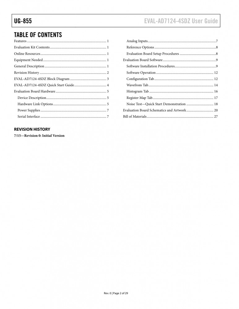 EVAL-AD7124-4SDZ document page 2