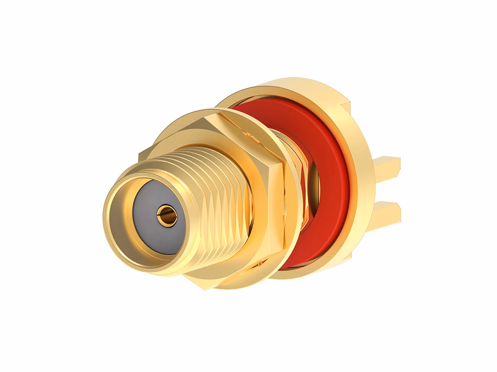 SMA Plug, Right-Angle, Crimp, RG-141, RG-303 and RG-58 Cable, Body Passivated Stainless Steel, 50 Ohms