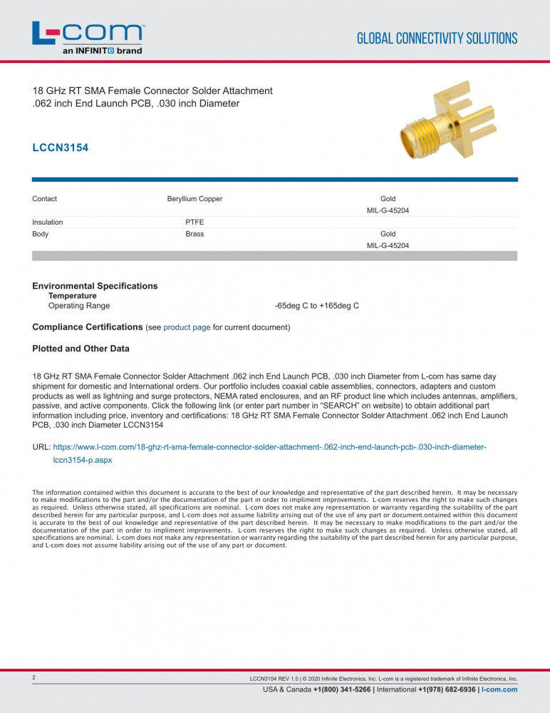 L-com LCCN3154 technical document page 2