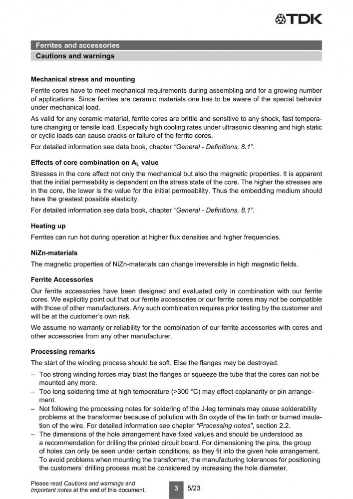 TDK ferrite document page 3