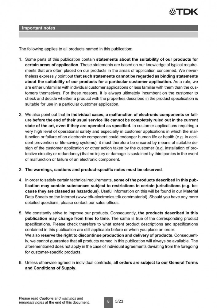 TDK ferrite document page 8