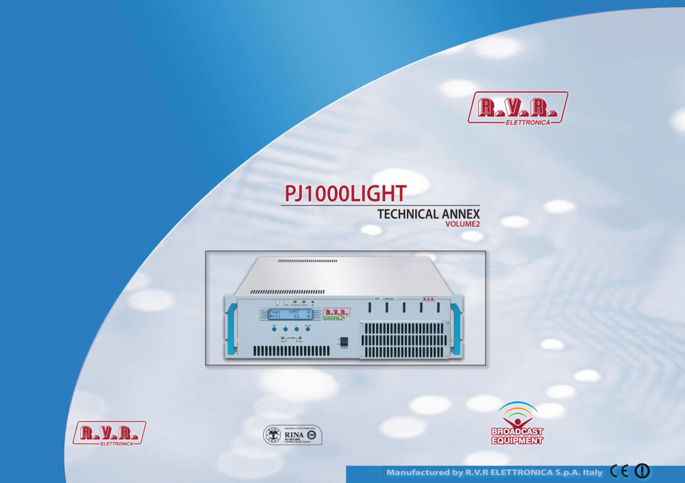 PJ1000LIGHT technical annex page 1