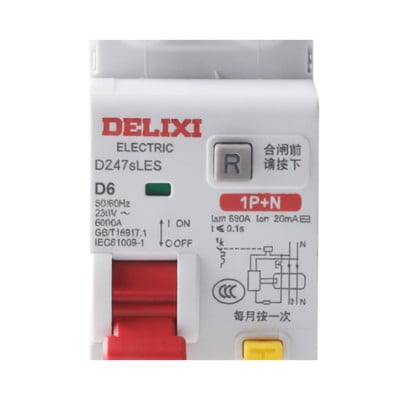 Delixi Electric DZ47SLEN6D63 Miniature Residual Current Circuit Breaker