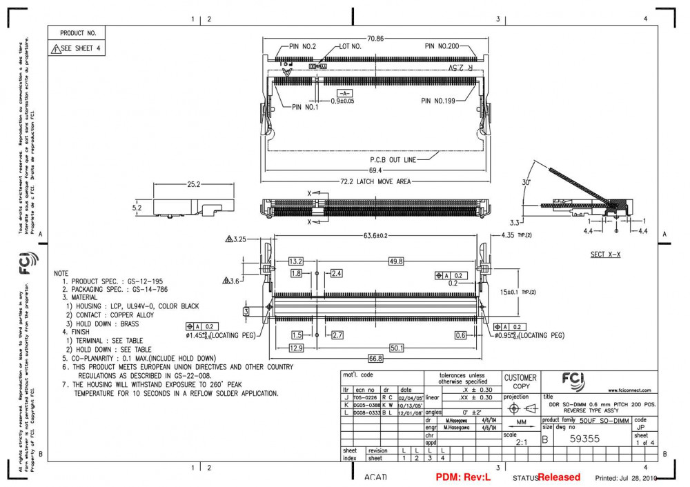59355-052FSLF technical drawing page 1
