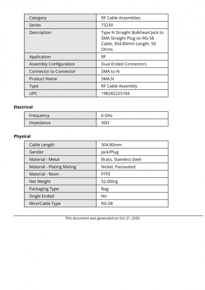 Product document image 2 for MOLEX 732307050
