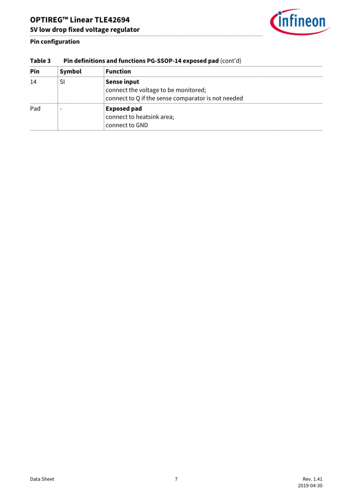 TLE42694GM datasheet page 7