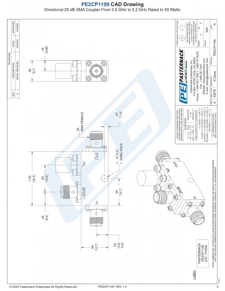 PE2CP1109 technical document page 3