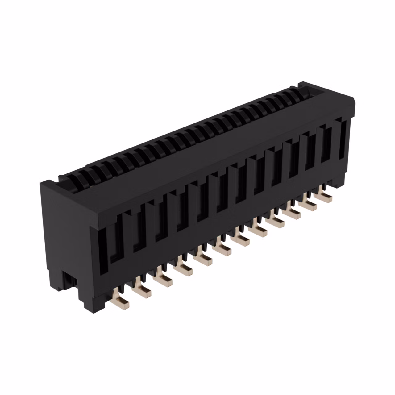 Easy-On FFC/FPC Connector, 0.50mm Pitch, Surface Mount, Vertical, Non-ZIF, Reverse Footprint, Tin Bismuth Plating, Long Terminal Type, Black, 24 Circuits for sale