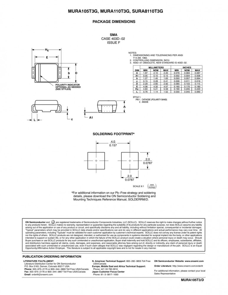 MURA110T3G datasheet page 5