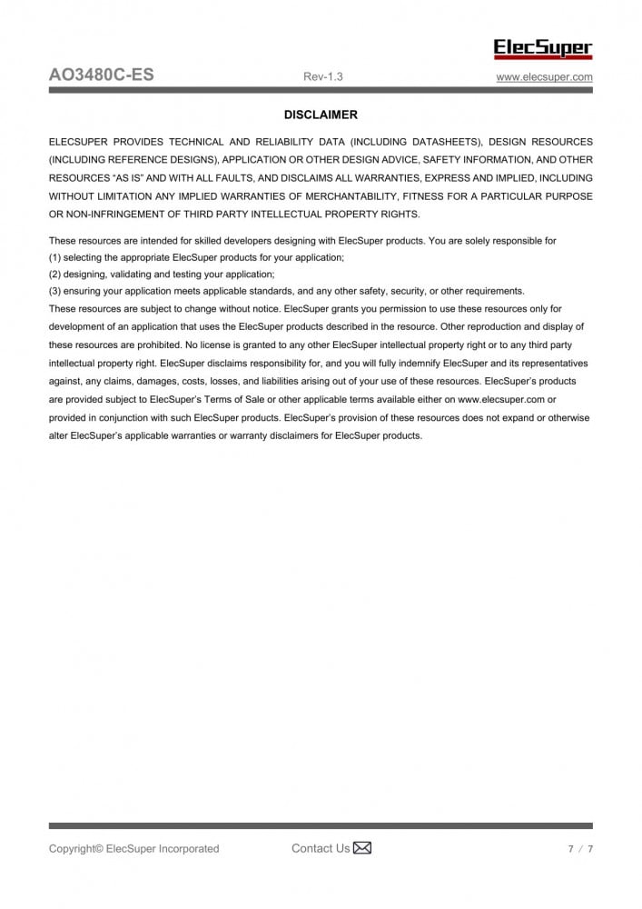 AO3480C-ES datasheet page 7