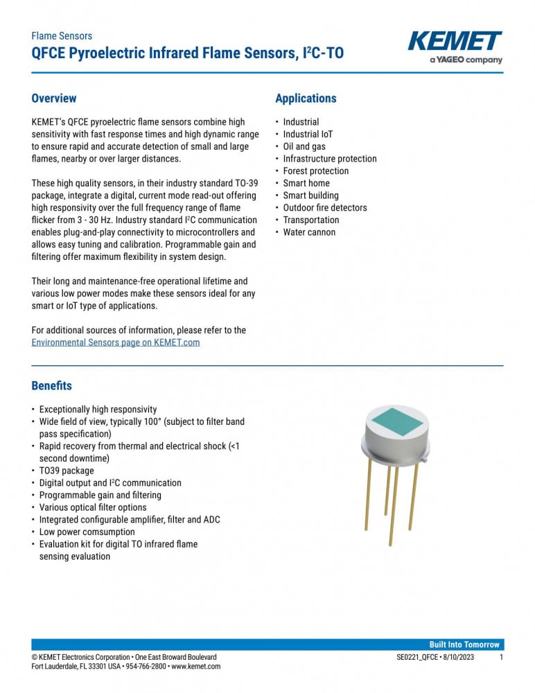 KEMET USEQFCEA455100 datasheet page 1