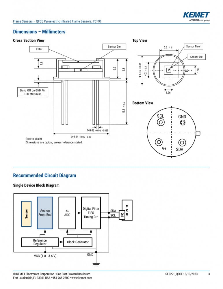KEMET USEQFCEA455100 datasheet page 3
