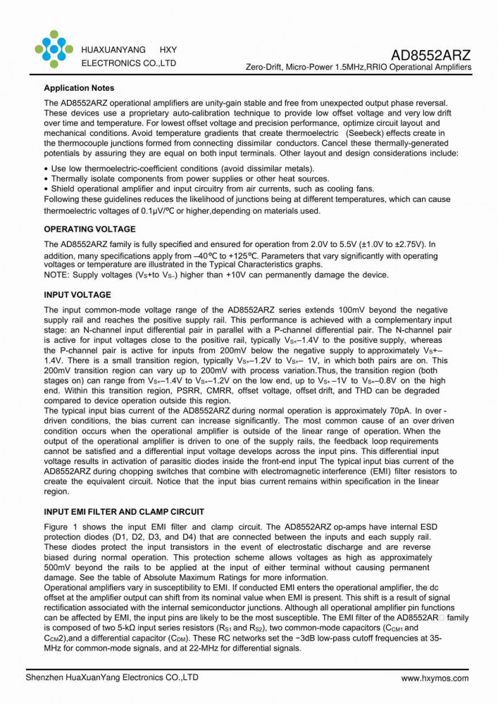 AD8552ARZ datasheet page 7