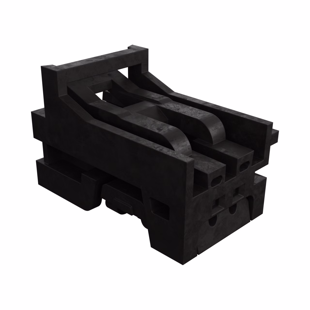 Mini50 Unsealed Receptacle, Single Row, Bridged, 2 Circuits, Polarization Option A, Black for sale