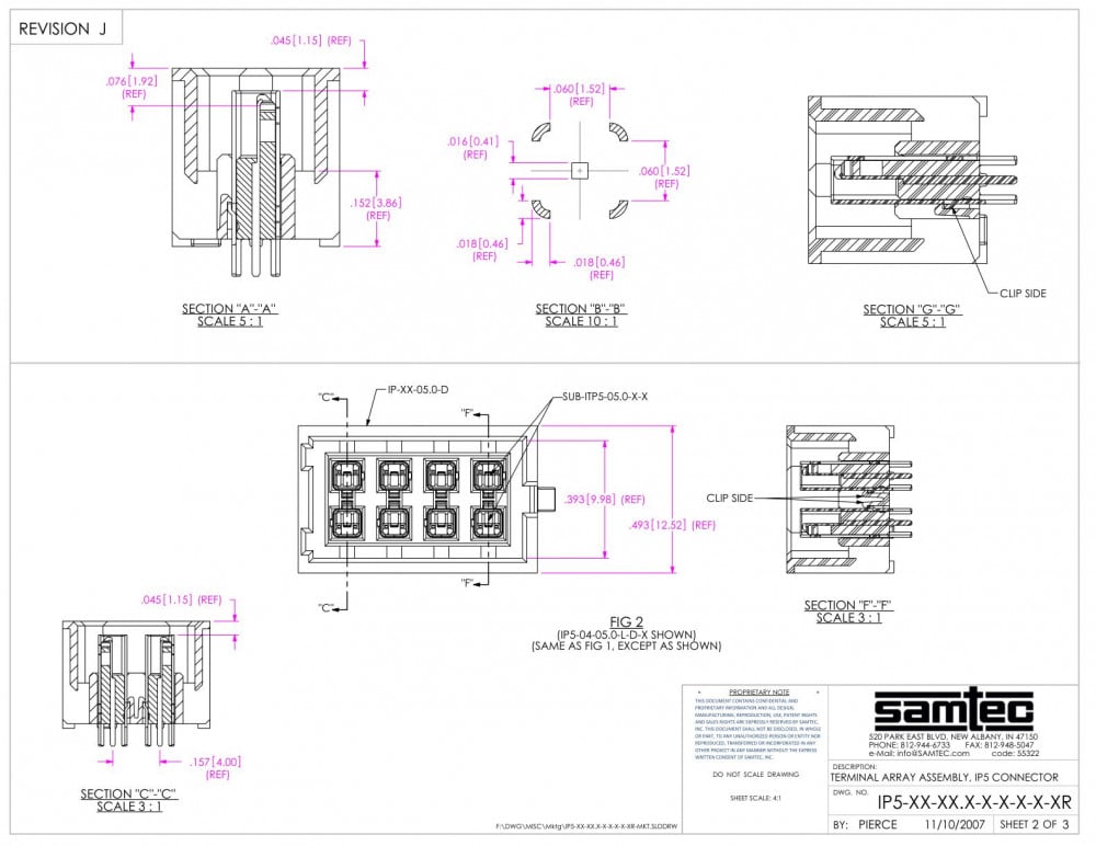 Samtec IP5 drawing page 2