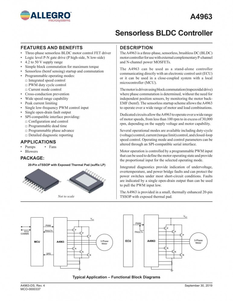 A4963 datasheet page 1