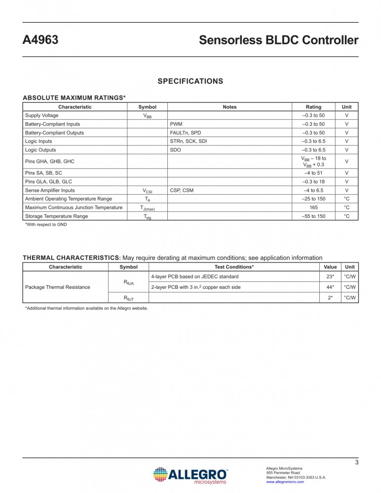A4963 datasheet page 3