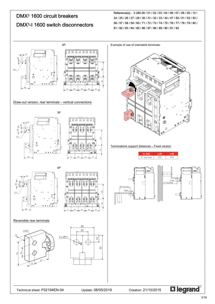 Legrand DMX³ 1600 datasheet page 3