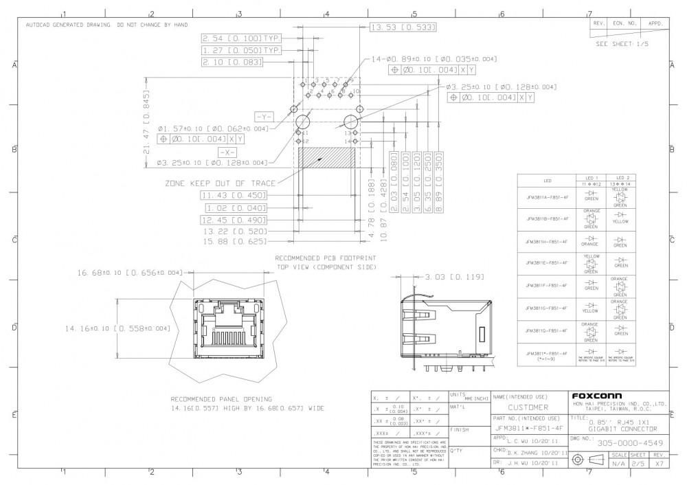 FOXCONN JFM3811A-F851-4F drawing page 2
