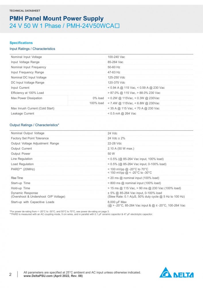 PMH-24V50WCAA datasheet page 2