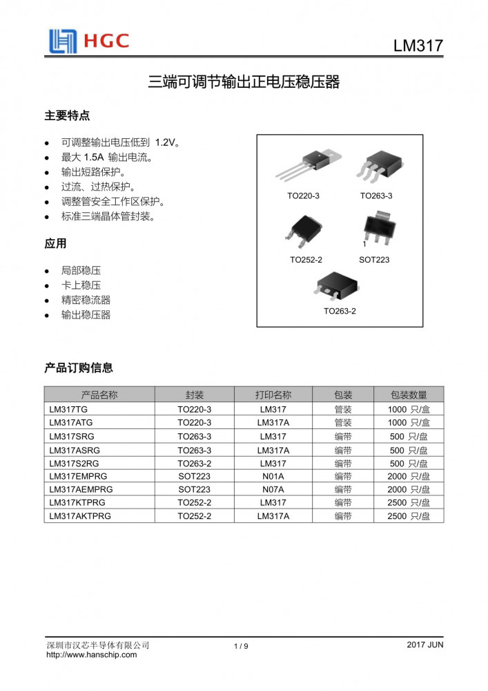 LM317AEMPRG datasheet page 1