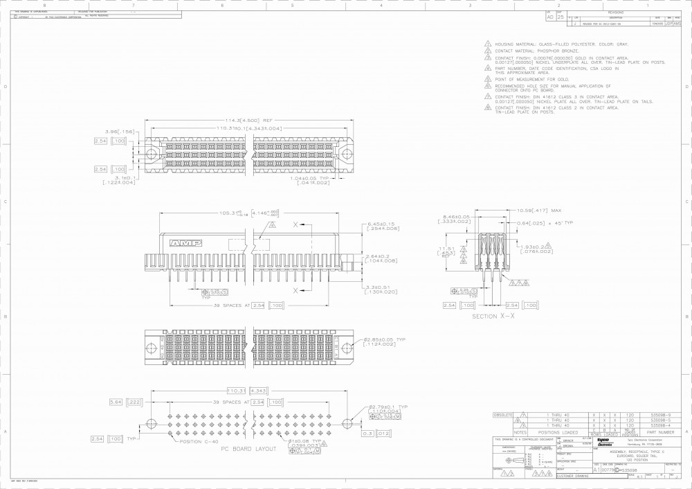 TE Connectivity 535098-4 technical drawing preview