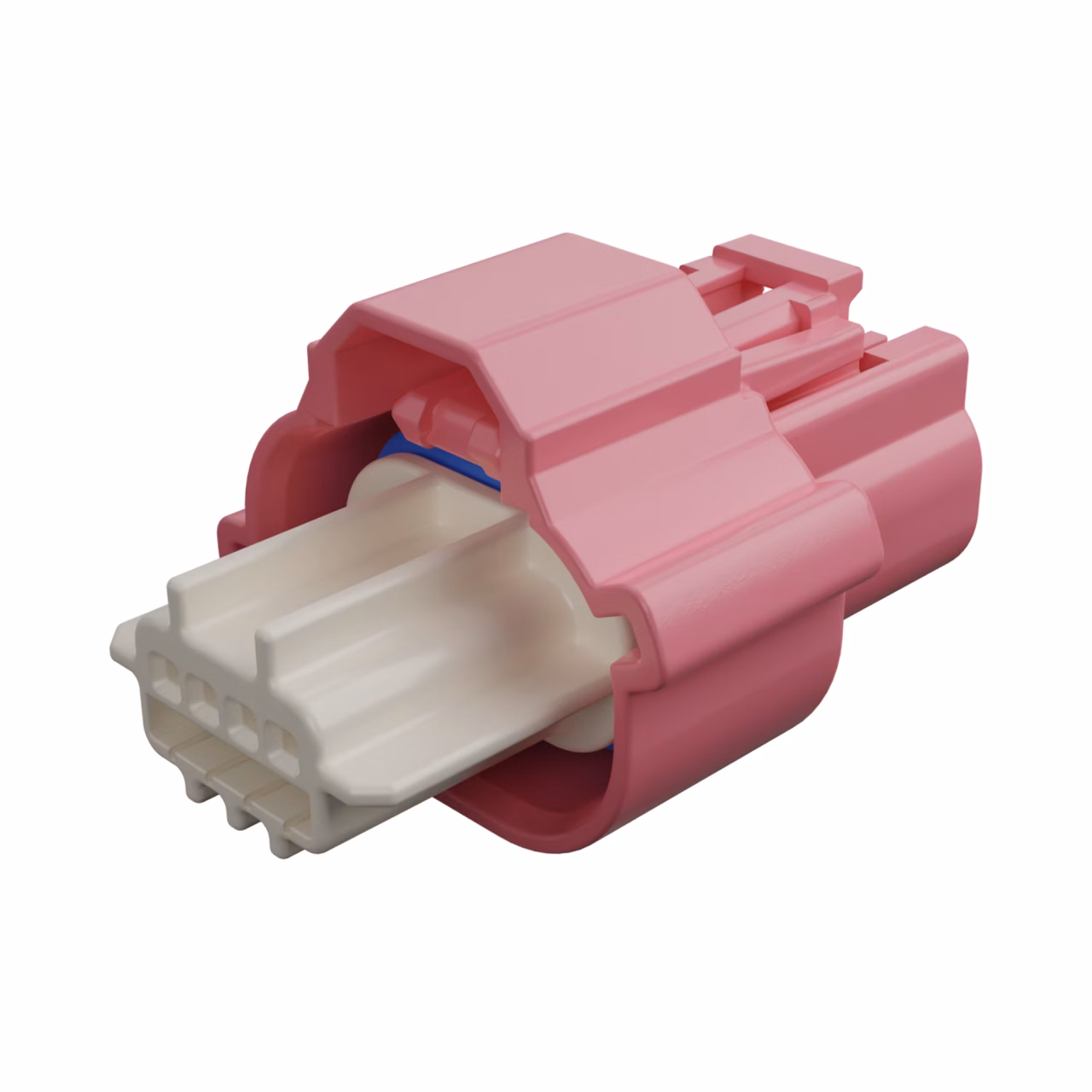 Squba Sealed Receptacle Assembly, 1.80mm Pitch, Single Row, 4 Circuits, Pink for sale