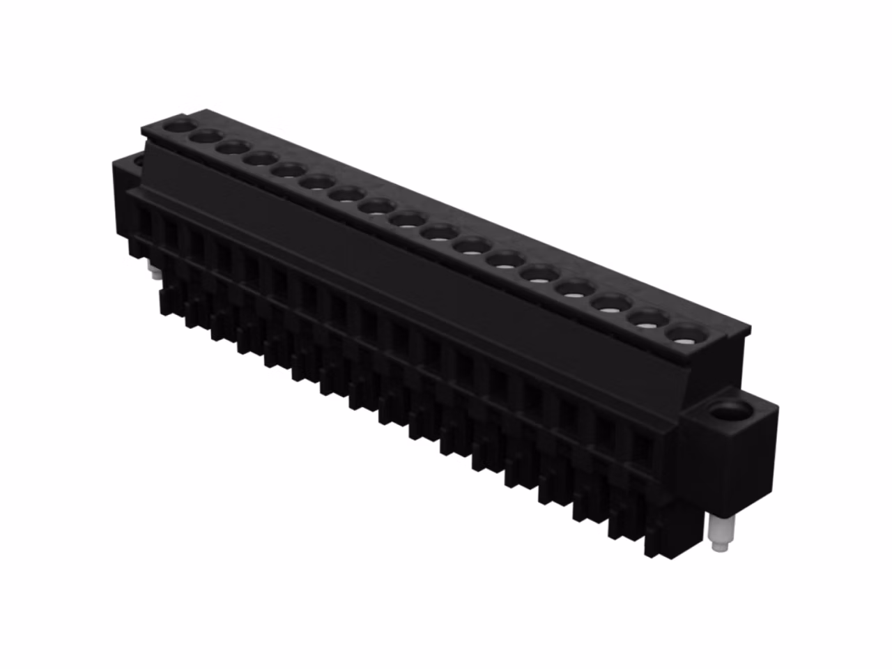 3.81mm Pitch Eurostyle Vertical Plug, with Retention Screws and Standard Imprinting, Front Wire Entry, Black, 17 Circuits for sale