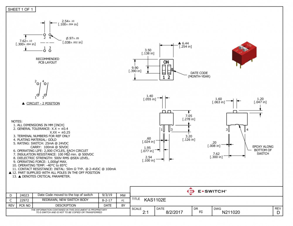 KAS1102E technical drawing