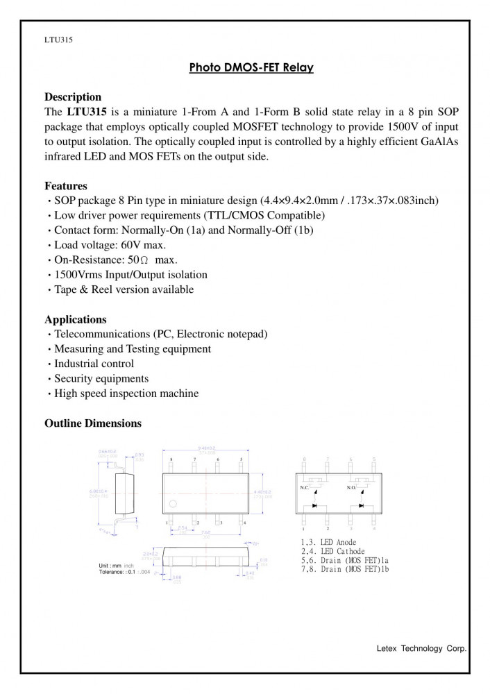 LTU315 datasheet page 1