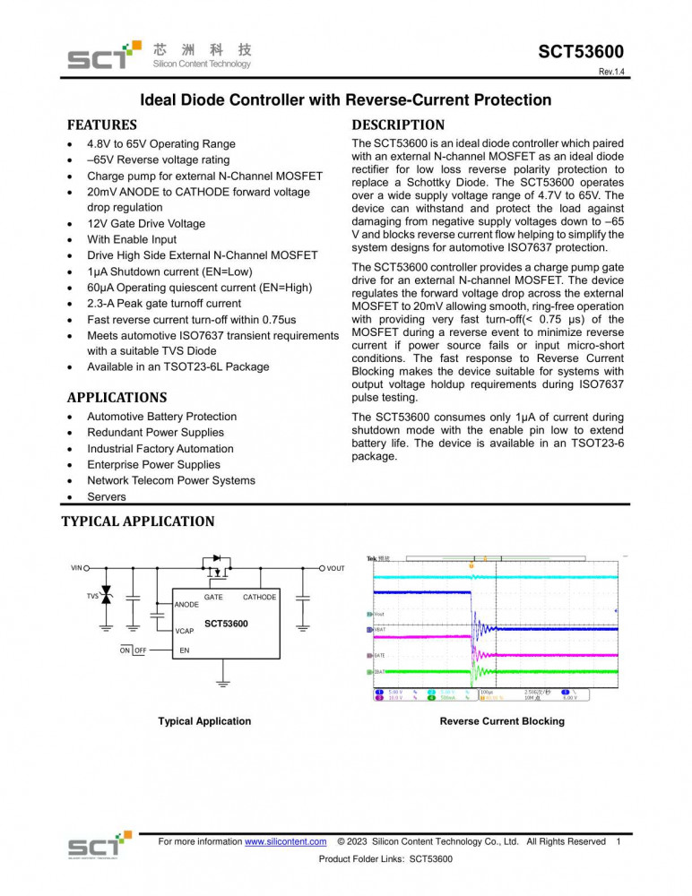 SCT53600TVBR datasheet page 1