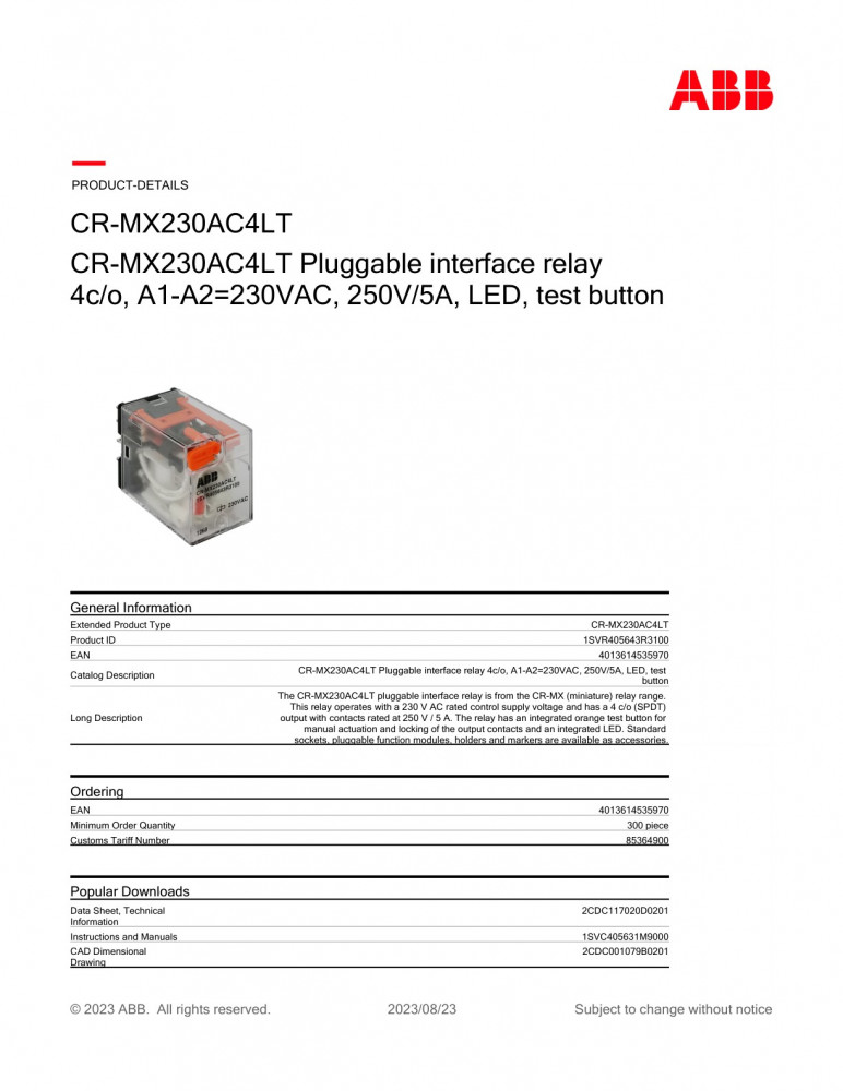 ABB CR-MX technical document page 1