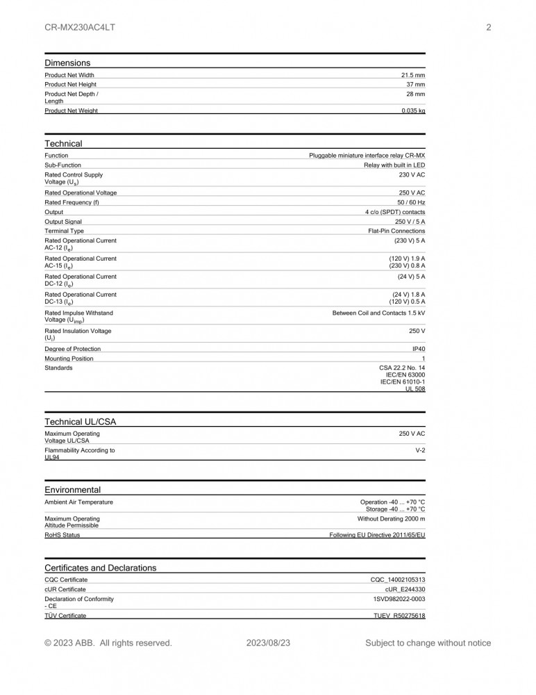 ABB CR-MX technical document page 2