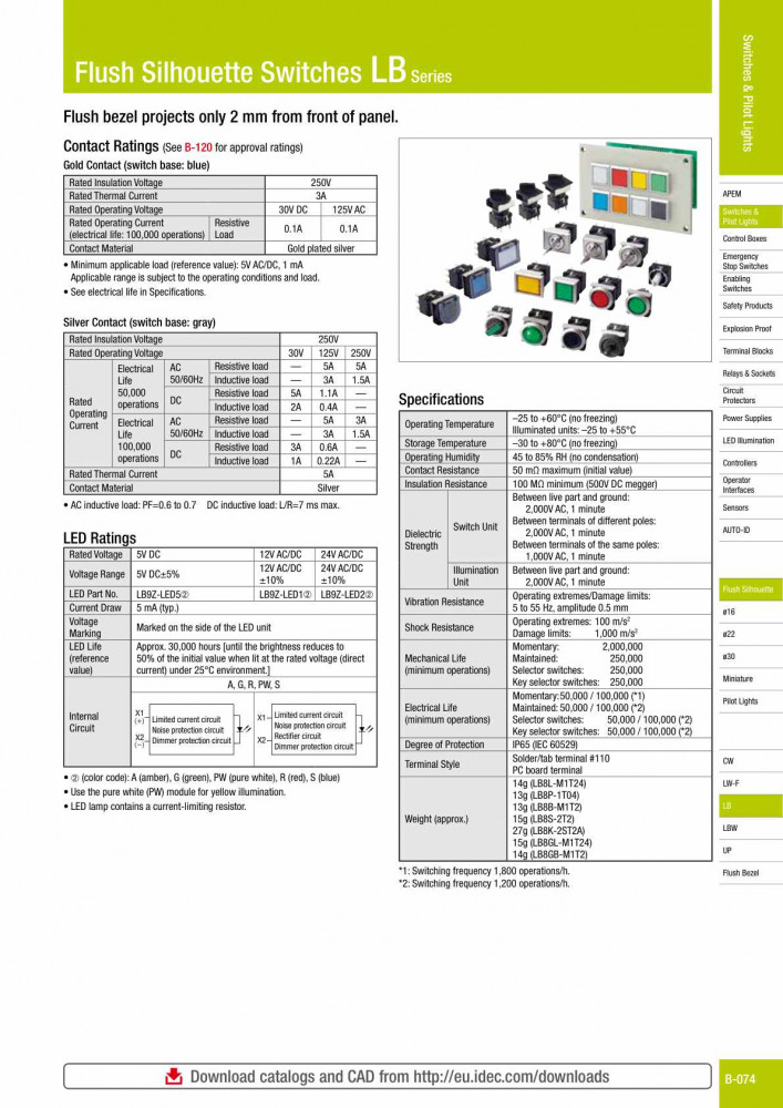 IDEC LB series datasheet page 4