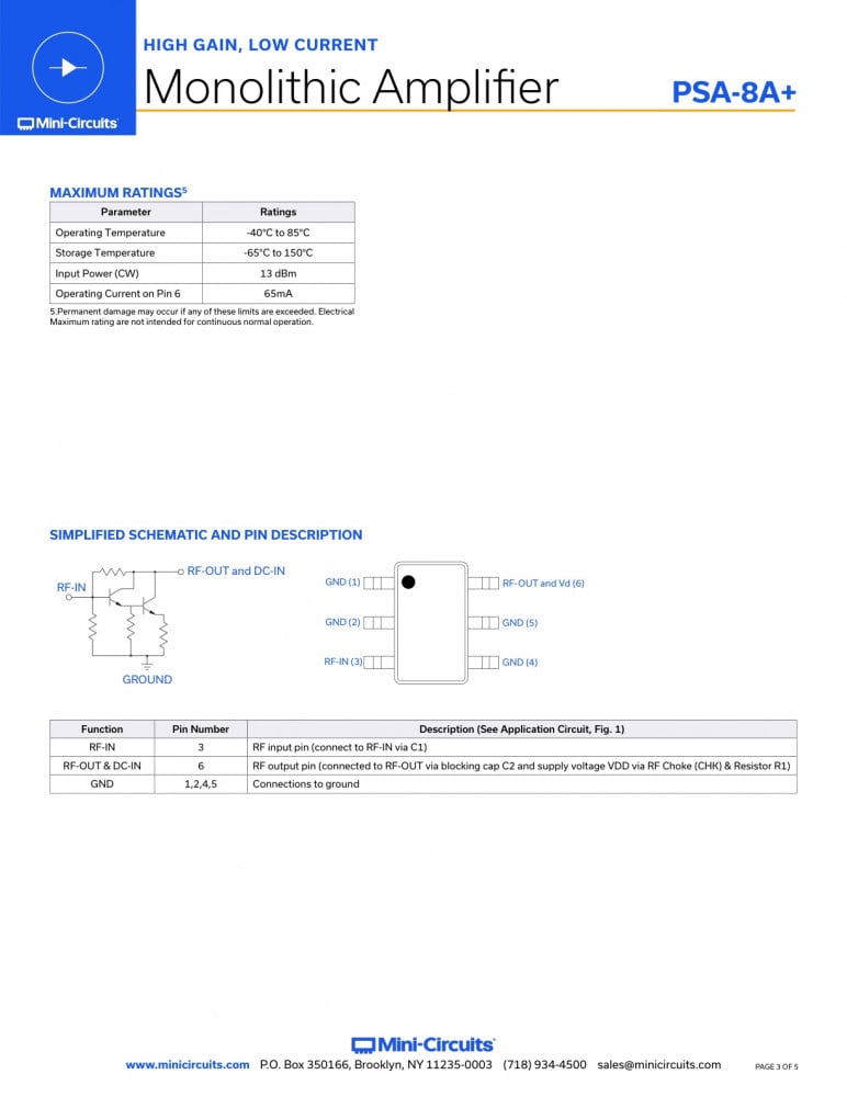 PSA-8A+ datasheet page 3