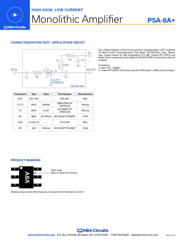 PSA-8A+ datasheet page 4