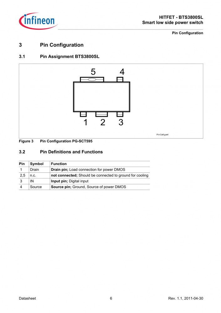 BTS3800SLHTSA datasheet page 6